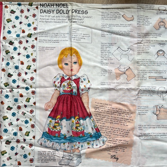 Daisy Kingdom | Other | Vintage Daisy Dolly Dress Fabric Panel 719 ...